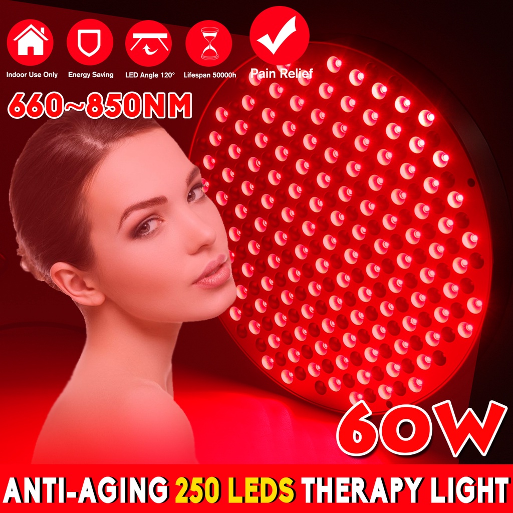 250 LED Anti Aging สีแดง LED Light Therapy ลึก 660nm และใกล ้ อินฟราเรด ...