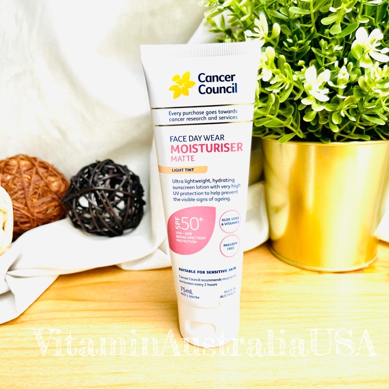 ครีมกันแดด Cancer Council Face Day Wear Moisturizer SPF 50+ UVA UVB 75ml ของแท้ นำเข้าจาก ...