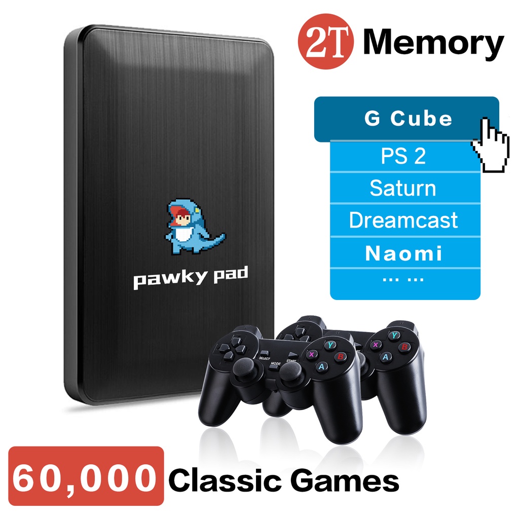 Pawky Pad เกมคอนโซลวิดีโอ 4K 3D สําหรับ G Cube Saturn PS2 Naomi 60000 ...