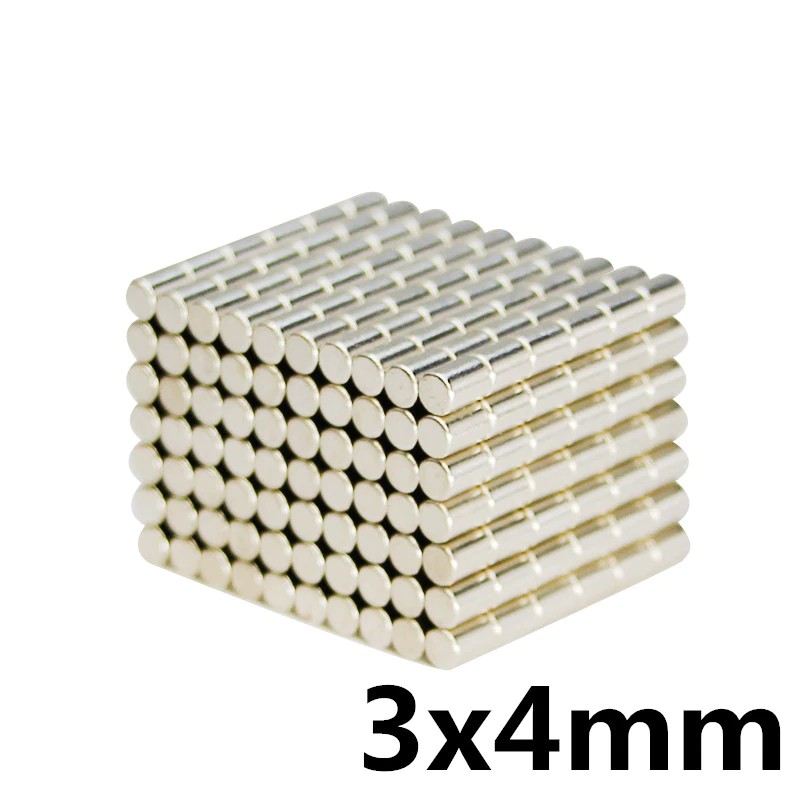 10ชิ้น แม่เหล็กแรงสูง 3x4มิล แม่เหล็ก Magnet Neodymium 3*4มิล แม่เหล็ก ...