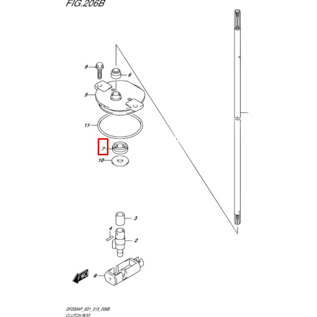 09282-08005-000 SEAL, OIL, 8X22X7 ซีลน้ำมัน, 8X22X7 เครื่องยนต์เรือซุ ...