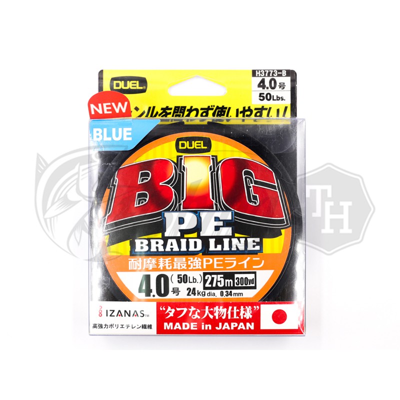 สาย PE DUEL BIG PE BRAID LINE PE4(50LB)ม้วน 300 หลา สีน้ำเงิน | Shopee ...