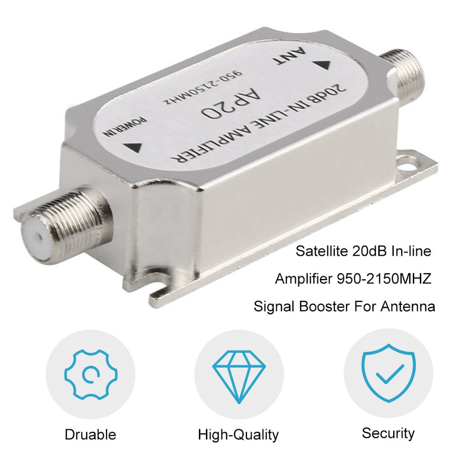 เครื่องขยายเสียงดาวเทียม 20 db in - line amplifier 950-2150 mhz booster สําหรับเสาอากาศ | Shopee ...