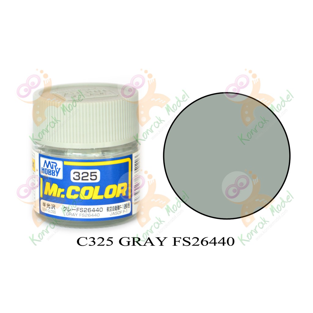 สีสูตรทินเนอร์ Mr.hobby Mr.color C325 Gray FS-26440 Semi-Gloss 10ml ...