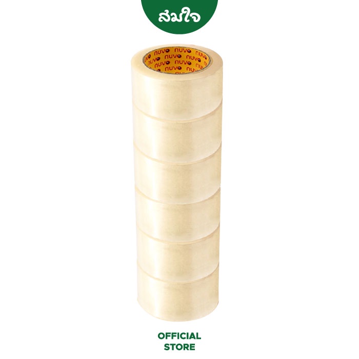 Nuvo (นูโว) เทป OPP ขนาด 48x100 หลา มีให้เลือก 2 แบบ แบบใส และแบบขุ่น 6 ...