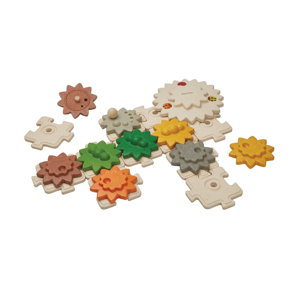 ของเล่นไม้ 5394 Gears & Puzzles เกมจิ๊กซอว์ดอกไม้ฟันเฟือง เสริมพัฒนาการ ...
