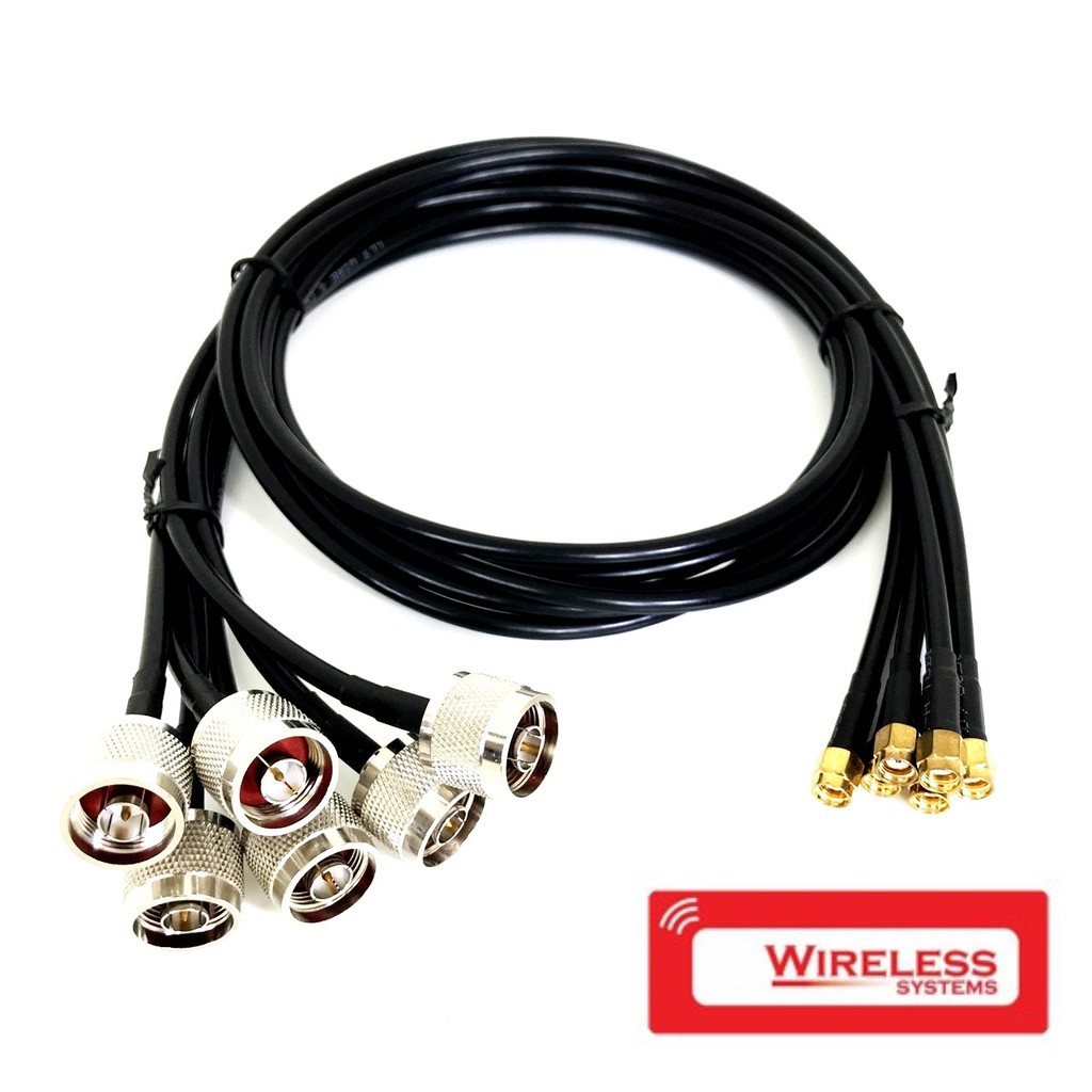 N-Type Male to SMA Female LMR200 lowloss cable 1 meter - PACK 6 ...