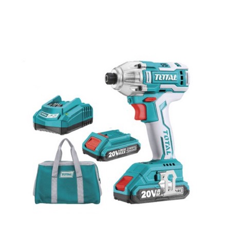 TOTAL TIRLI2002 ชุดสว่านไขควงกระแทกแบตเตอรี่ไร้สาย 20 โวลท์ | Shopee ...