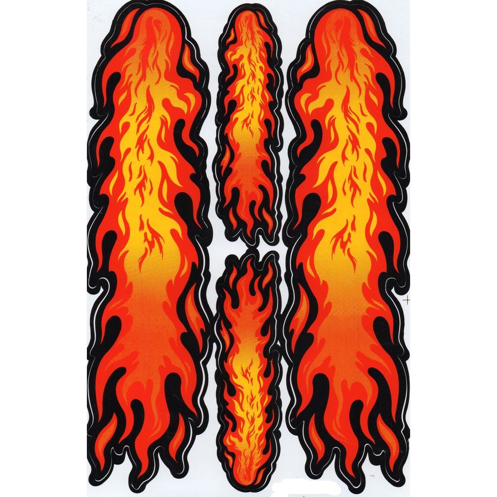 เปลวไฟ สติกเกอร์เปลวไฟ สติกเกอร์แต่งรถ ติดรถยนต์ รถมอเตอร์ไซค์ Flame ...