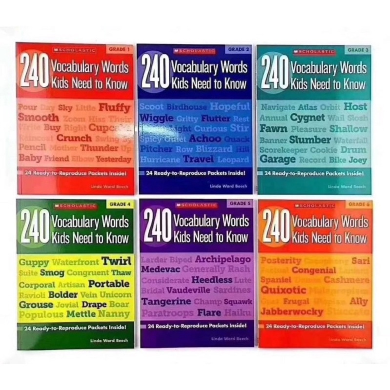 แบบฝึกหัดเสริมทักษะภาษาอังกฤษ สำหรับเด็ก Scholastic 240 vocabulary ...