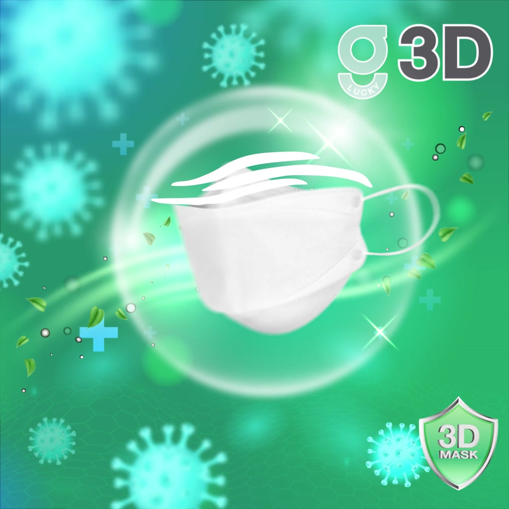 [KSG Official] G LUCKY 3D หน้ากากอนามัย ทรง 3 มิติ หนา 3 ชั้น Face Mask ...