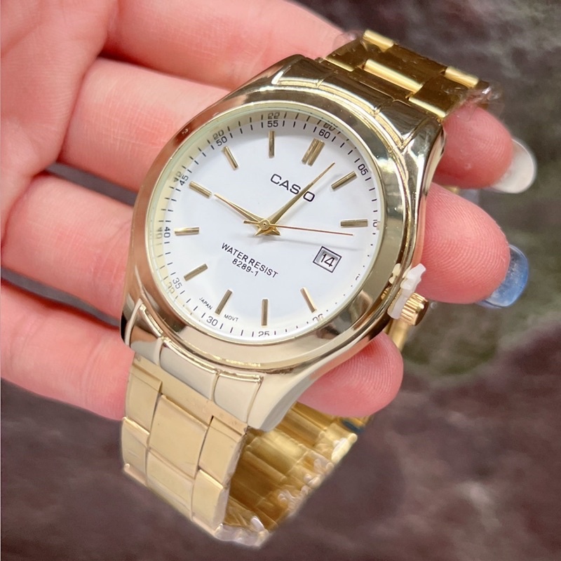 นาฬิกาข้อมือสำหรับผู้ชาย หน้าปัดขนาด 40 มม. มีวันที่ สายเลทตัดสายได้ ...