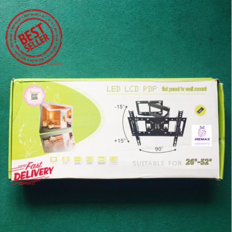 iRemax ชุดขาแขวนทีวี LCD, LED ขนาด 26-52 นิ้ว รุ่น V3/6 (ติดผนัง, ปรับยืด-หดได้, ปรับก้มได้ ...