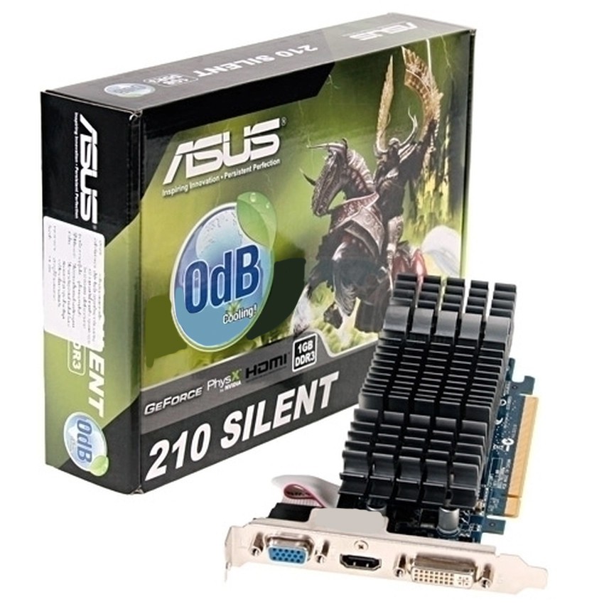 Asus Graphic Card NVIDIA 200 Series PCIe GT210 Silen 1GB | Shopee Thailand