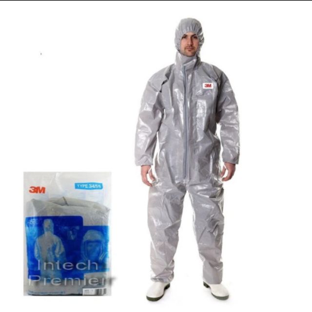3M ชุดป้องกันสารเคมี รุ่น 4570 มาตรฐาน Type 3/4/5/6 ขนาด M PPE | Shopee ...