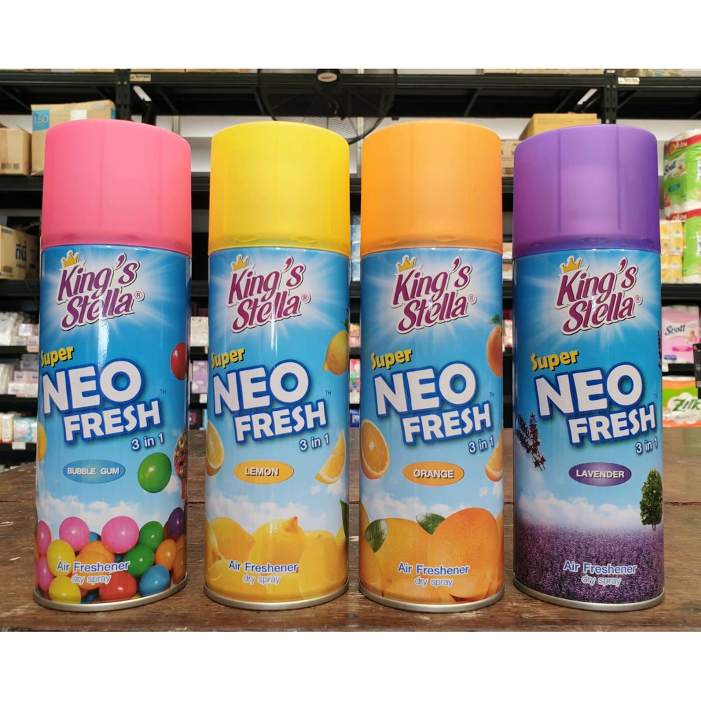 🔥 คิงส์สเตลล่า นีโอ เฟรช สเปรย์ ปรับอากาศ 300 มล. King’s stella Super ...