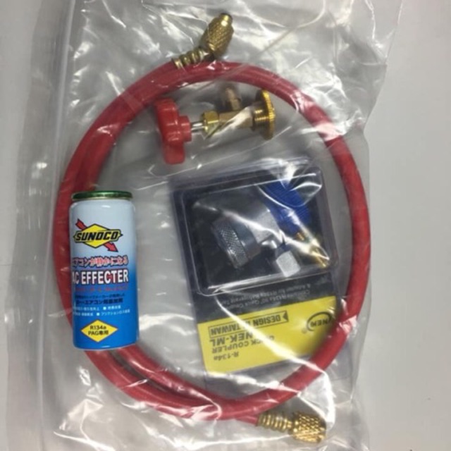 Sunoco Ac Effecter ชุดเติมน้ำยาแอร์รถยนต์ (สายเติมเอซี1+เอซี1) | Shopee Thailand