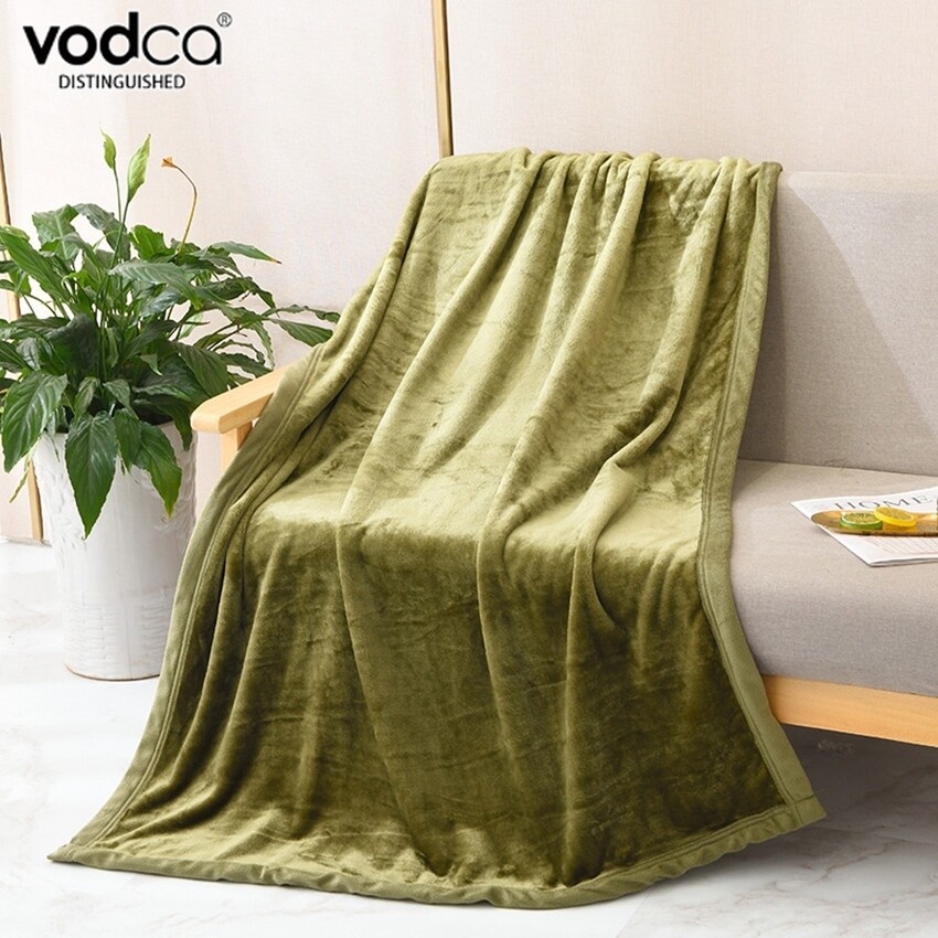 Vodca-ผ้าห่มเด็กและผู้ใหญ่ สีทึบผ้าห่มหนาพิเศษ ผ้าห่มขนาดเล็ก MS-C14 ...