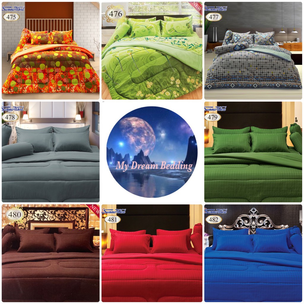 Summer Wind ผ้าปู ที่นอน พร้อม ผ้านวม 3.5 ฟุต 5ฟุต 6ฟุต ลายดอก ...