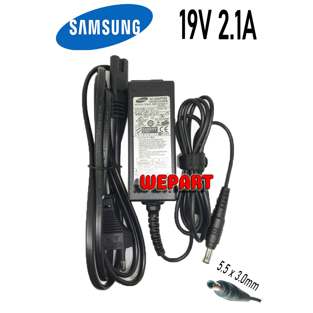 เครื่องชาร์จอะแดปเตอร์แล็ปท็อป Samsung ของแท้ NC108 NC108P N100 N148 ...