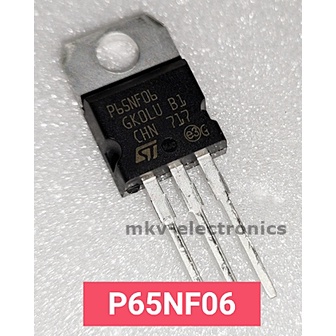 (2ตัว) P65NF06 , STP65NF06 , MOSFET N-Channel 60A 60V TO-220AB (รหัส ...