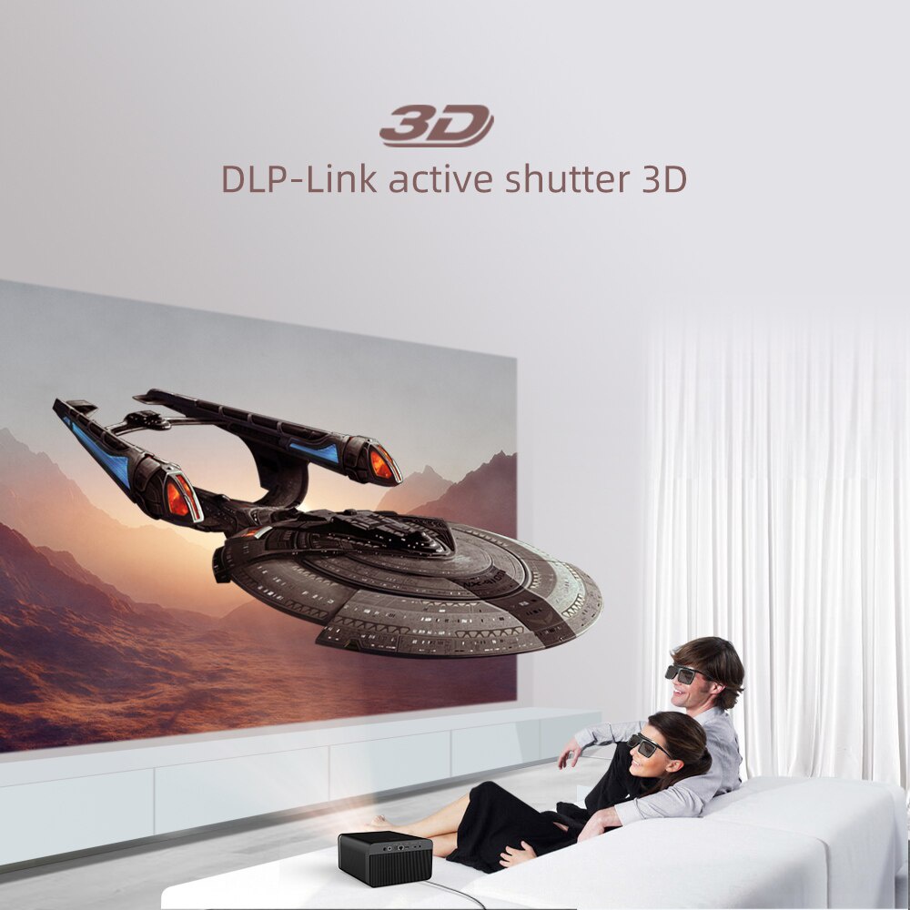 Changhong M4000 DLP 2000lm Projector Home Theater 3D Support. Android 9 ...