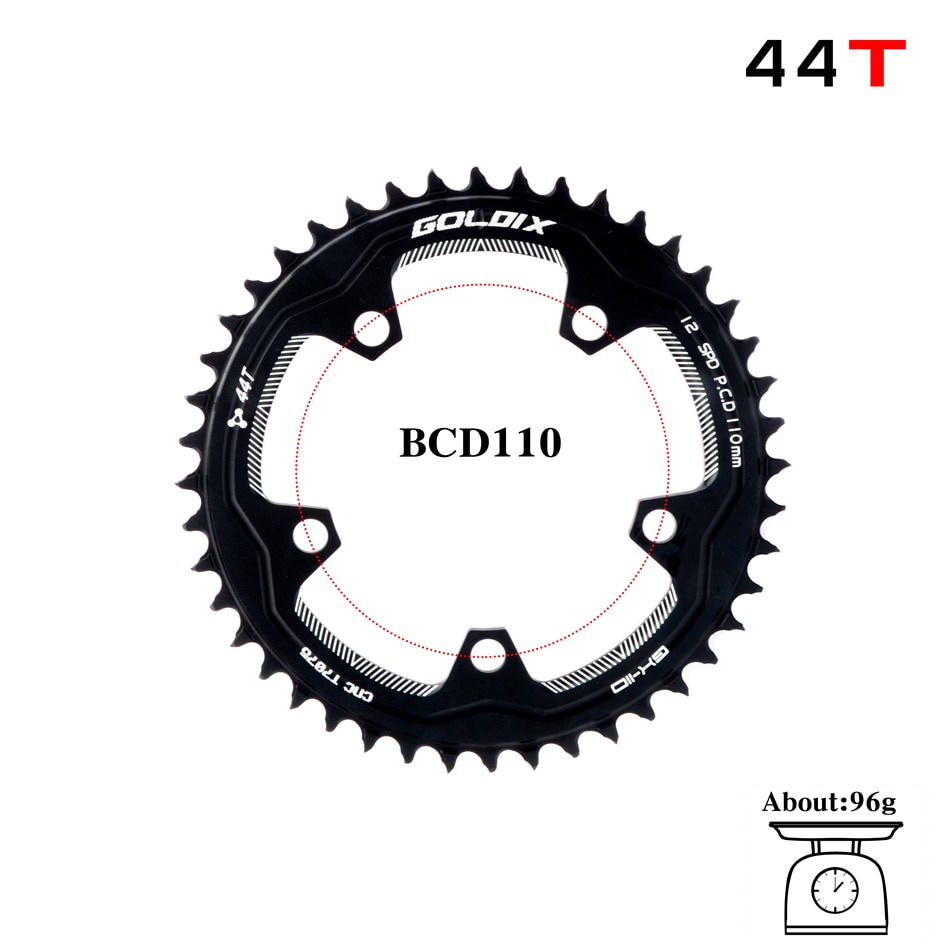 ใบจานเดี่ยวกลม จักรยานเสือหมอบ 110/5 BCD 38T/40T/42T/44T/46T/48T/50T ...