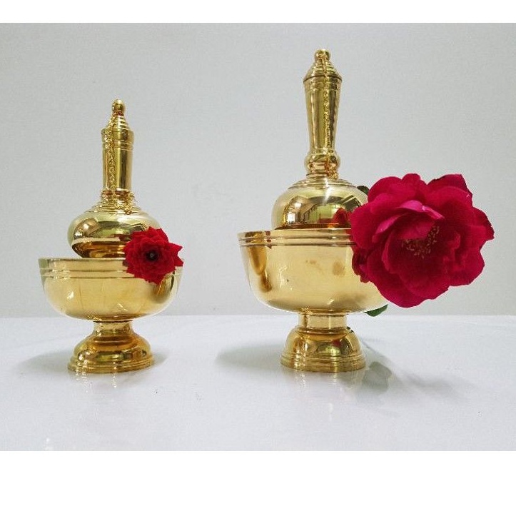 Brass byfa กรวดน้ำทองเหลือง 2ขนาด งานเรียบแวววาว ขนาด6.5นิ้ว,8นิ้ว วัด ...