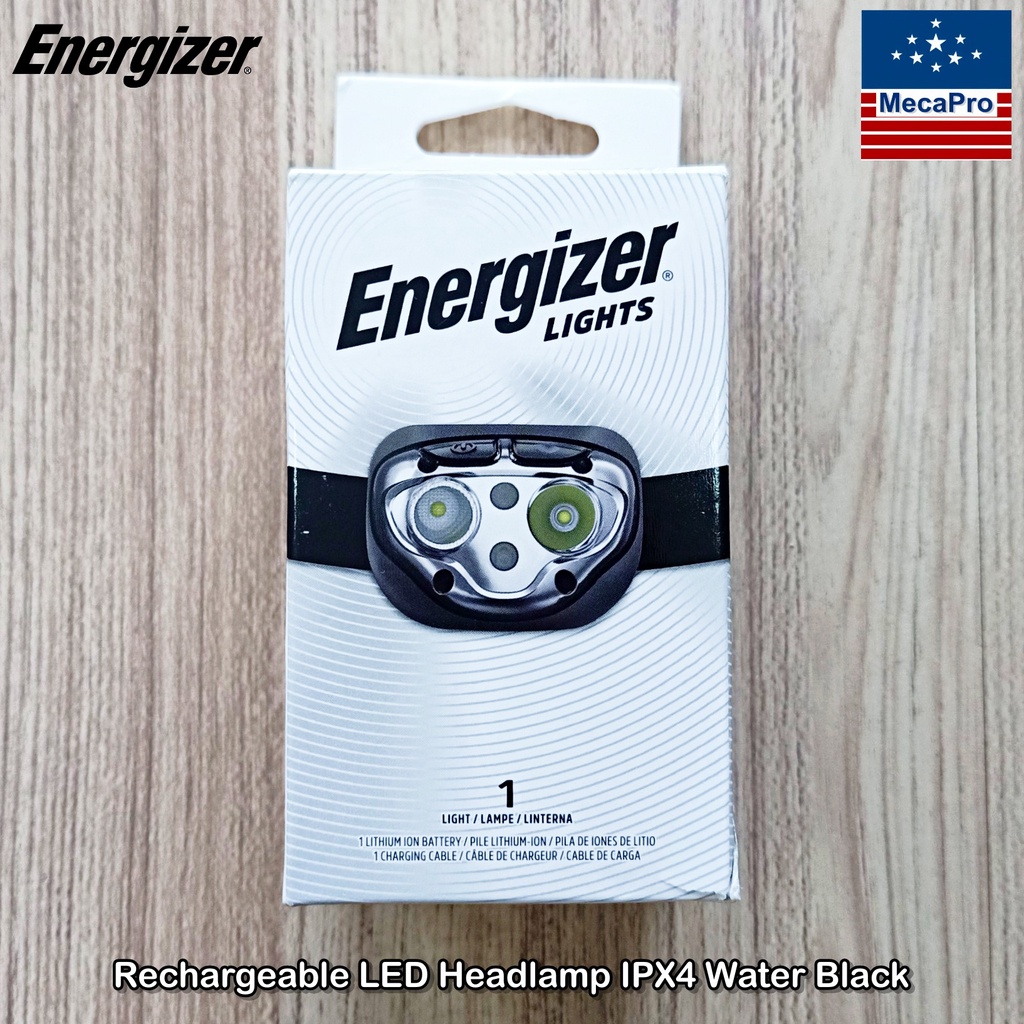 Energizer® Rechargeable LED Headlamp IPX4 Water Resistant + USB, Black ...