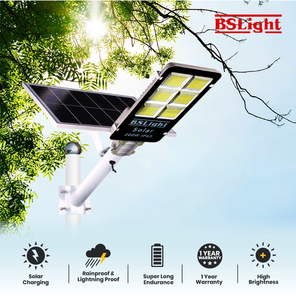 Bs LIGHT- HEAVY DUTY QUALITY โคมไฟถนนพลังงานแสงอาทิตย์ 100W 150W 200W ...