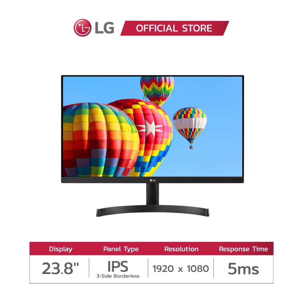 LG Monitor 24MK600M-B | 24" FHD | IPS | 5ms (จอคอมพิวเตอร์) | Shopee ...