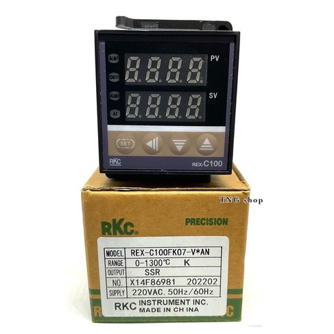 เครื่องควบคุมอุณหภูมิ REX-C100FK07-V*AN temperature controller 0-1300°C K. แบบ. RELAY , SSR ...
