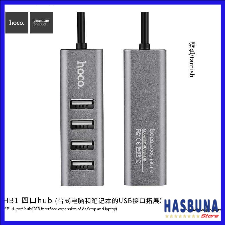 Hoco เครื่องสายฮับ Usb 4 พอร์ต - Hb 1 | Shopee Thailand