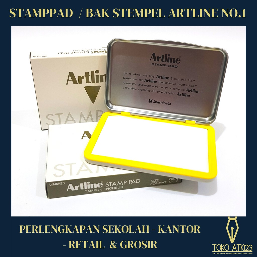 แผ่นรองแสตมป์ / อ่างแสตมป์ / Artline Stainless Stamppad No. 1 | Shopee Thailand