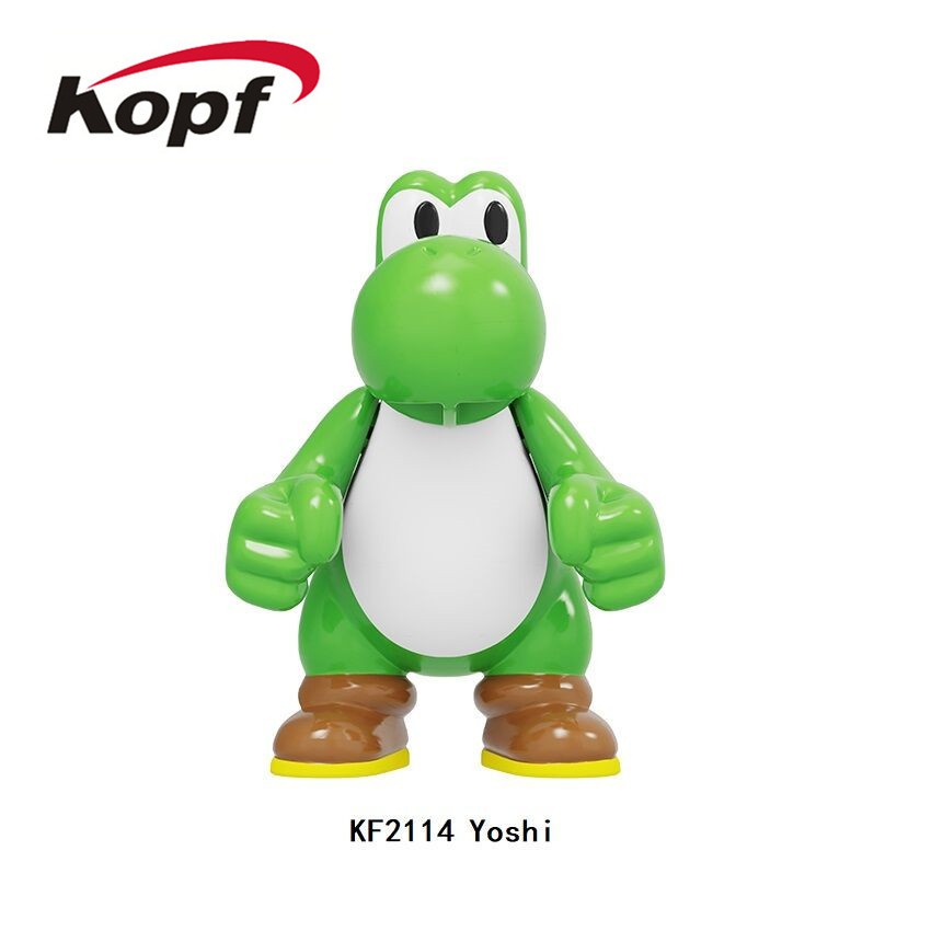 Minifigures โมเดลตัวละคร Yoshi ในเกมมาริโอในตํานาน KF2114 | Shopee Thailand