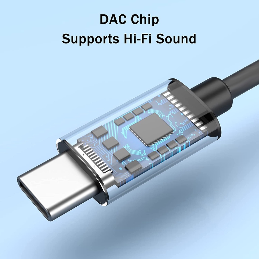 ชิป DAC Type-C เป็น 3.5 มม. อะแดปเตอร์หูฟัง, USB C หูฟัง ดองเกิล เสียง ...