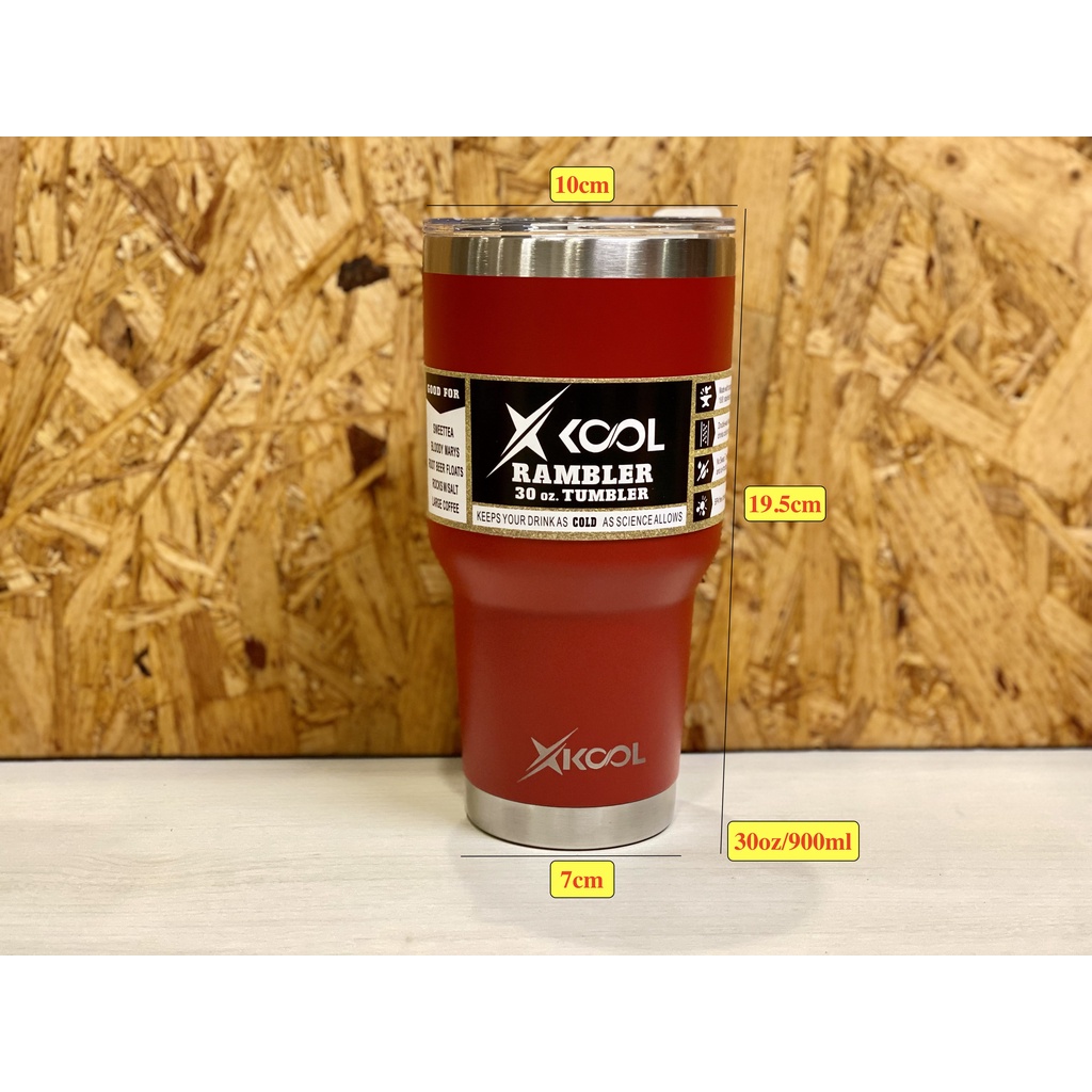 Xkool แก้วขนาด 30Oz สีพื้นเก็บอุณหภูมิความเย็น,ร้อน เป็นสแตนเลส 304 Free!!ยางลองแก้วไม่มีไอน้ำ ...