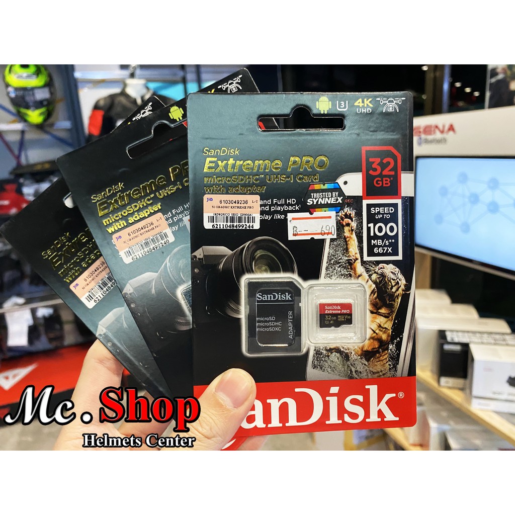SanDisk Extreme Pro SD Card Memory Card และ micro SD ขนาด 32GB ความเร็ว อ่าน 95MB/s เขียน 90MB/s ...