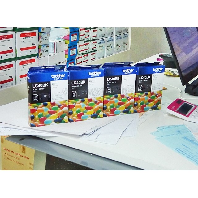 Brother LC40 BK LC40 C LC40 M LC40 Y หมึกอิงค์เจ็ท ของแท้ ชุด 4 สี mfc ...