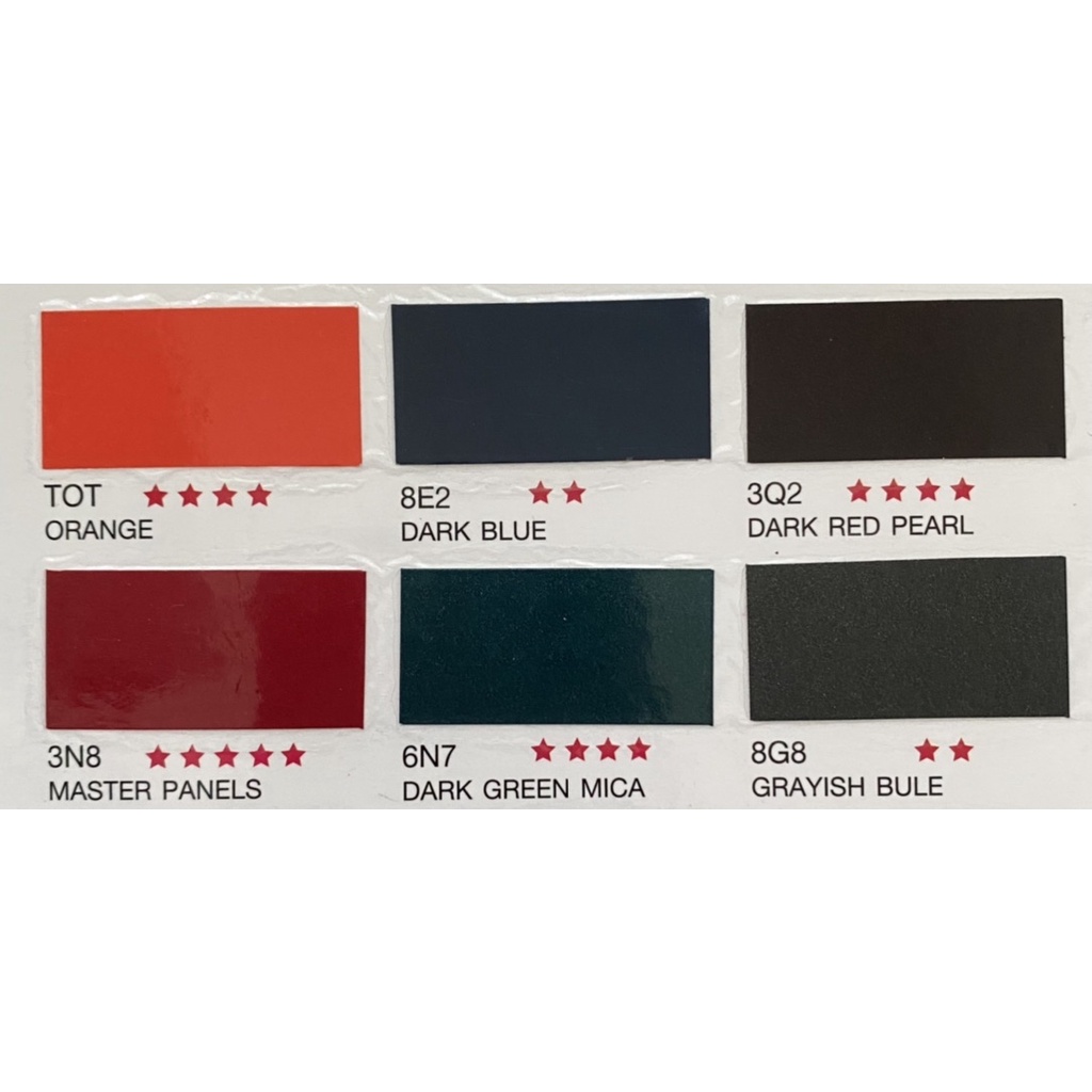 สีเบอร์พ่นรถยนต์อย่างดี เป็นสี 2K MEIJI TOYOTA เบอร์ TOT****, 8E2 ...