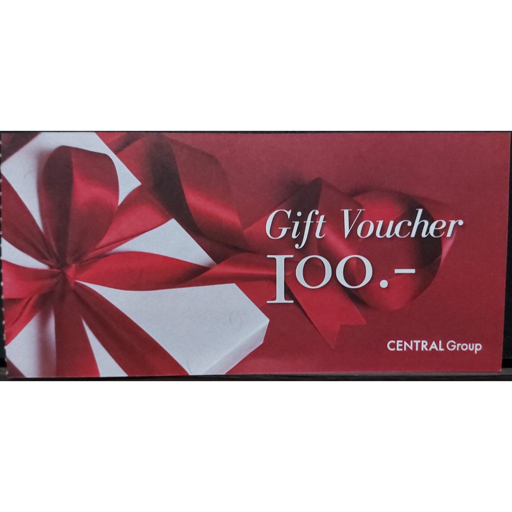 Central Group Gift Voucher บัตรของขวัญ เครือเซนทรัล มูลค่า 100 บาท ...
