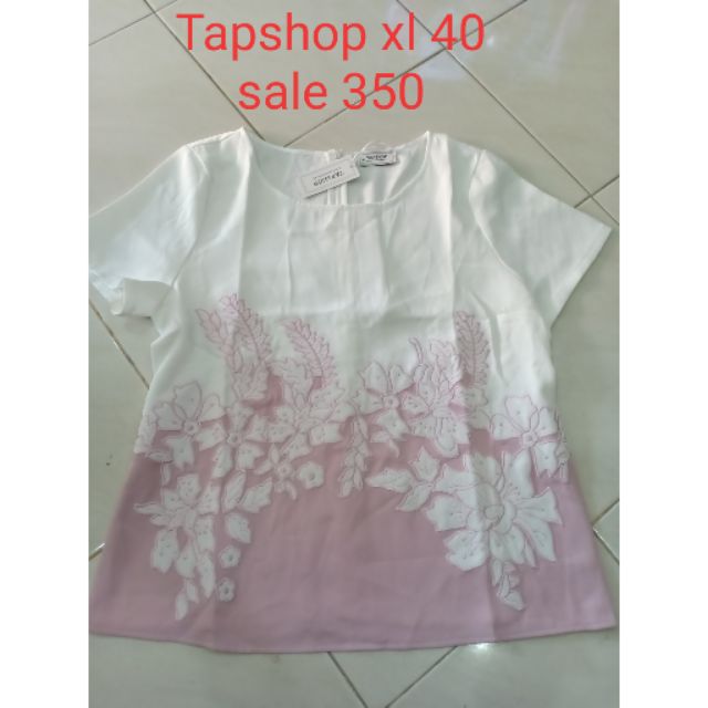 Tapshop xl40 เสื้อผ้าอก40 สีขาวงานปักสวย | Shopee Thailand