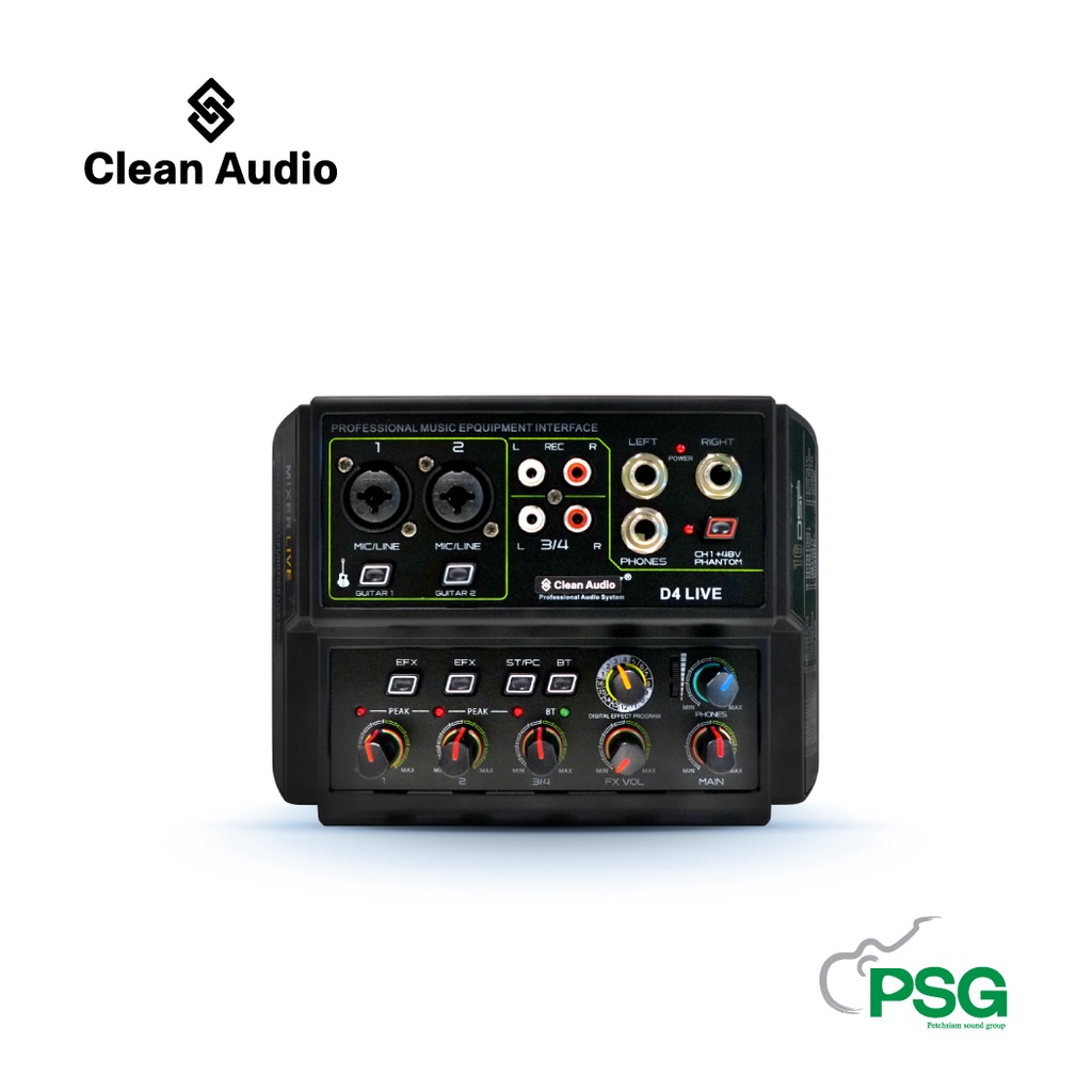 CLEAN AUDIO : D4 LIVE multifunction 4/6 channel mixer console with ...