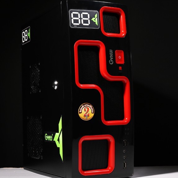 CASE (เคส) GVIEW GAMING RED/Sliver เคสเปล่า มือสองไม่มีกล่อง มีสนิมบ้าง ...