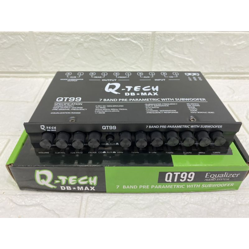 Q-Tech ปรีแอมป์โม,ปรีแอมป์รถยนต์,ปรีปรับเสียง,เครื่องเสียงรถยนต์,ปรีโม7 ...