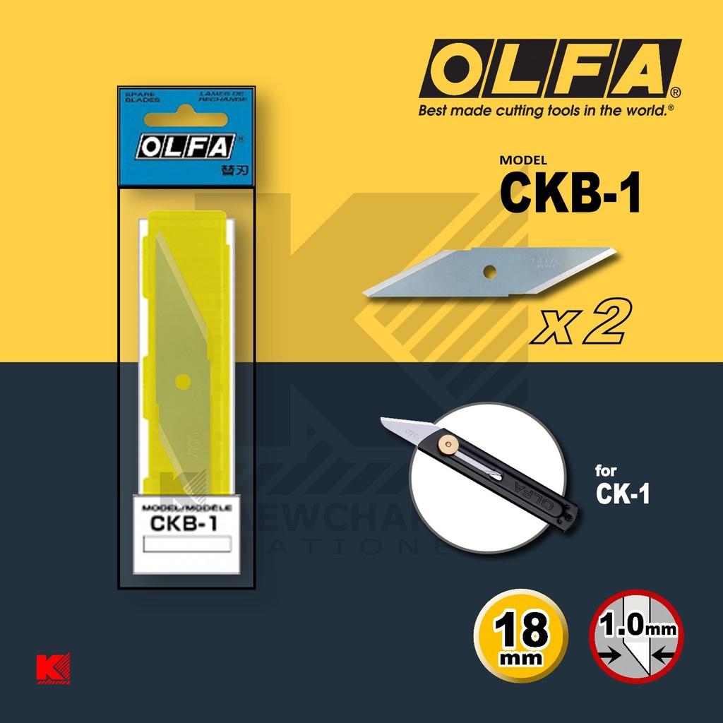 ใบมีดคัตเตอร์ OLFA รุ่น CKB-1 สำหรับรุ่น CK-1 | Shopee Thailand