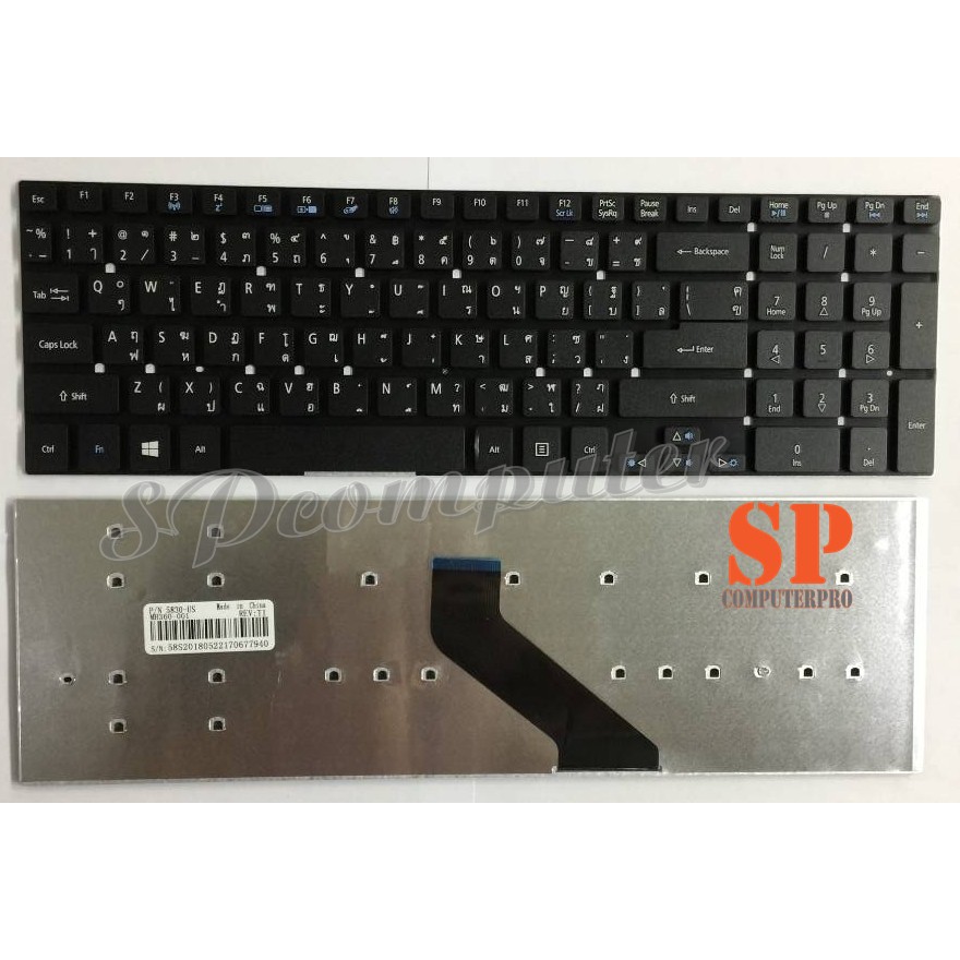 KEYBOARD ACER คีย์บอร์ด ACER Aspire E15, 5755 5755G 5830 5830T V3-551 ...