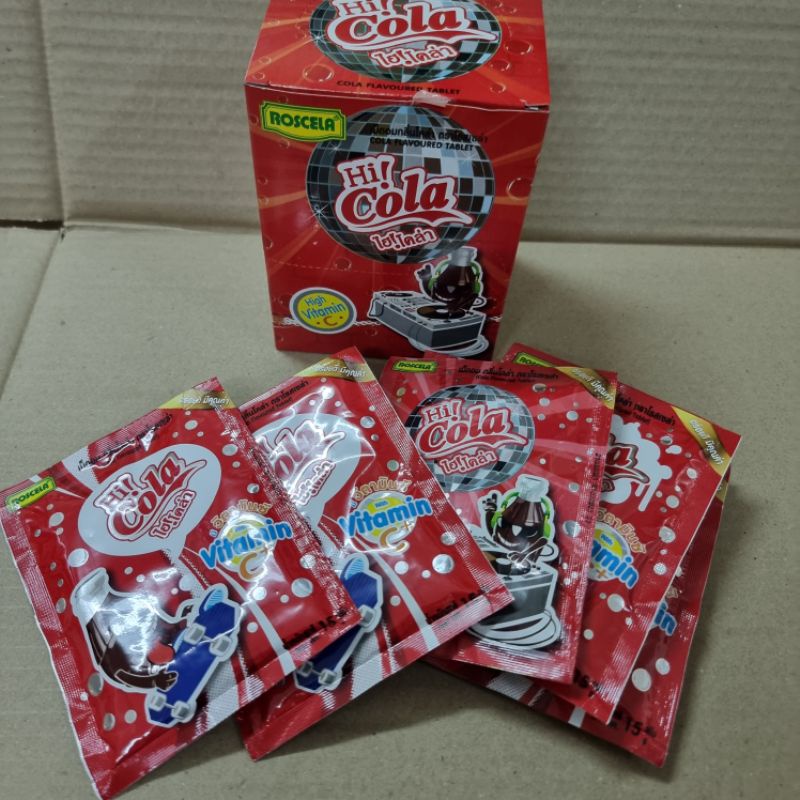 นมเม็ด ช็อค สตอ และ อมโคล่าเม็ด โรเซล่า 12 ซอง hi cola ไฮโคล่า ขนมเด็ก ...