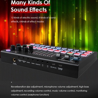 การ์ดเสียงM9 Sound Card External USB Audio Interface Sound Card for ...