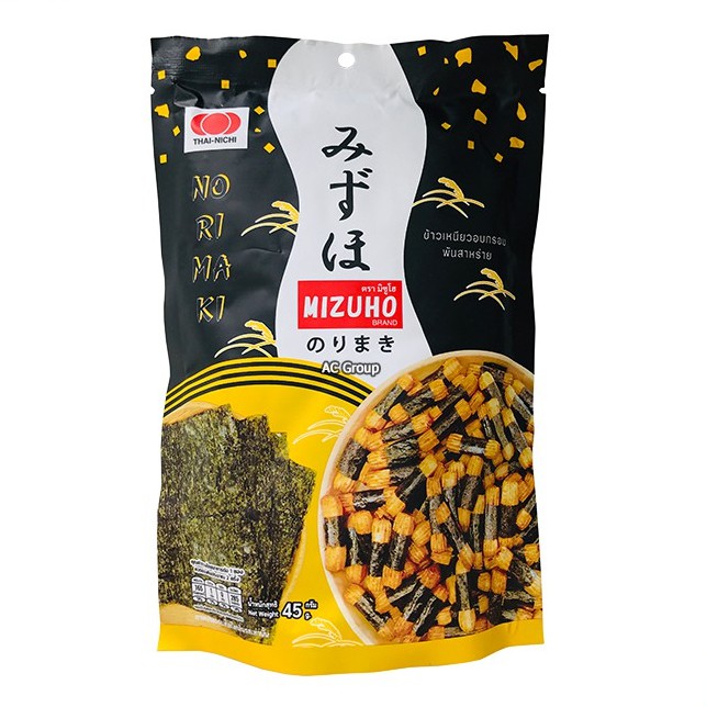 ขนมญี่ปุ่น Mizuho Japanese Rice Cracker Norimaki 50g มิซูโฮ ขนมข้าวอบ ...